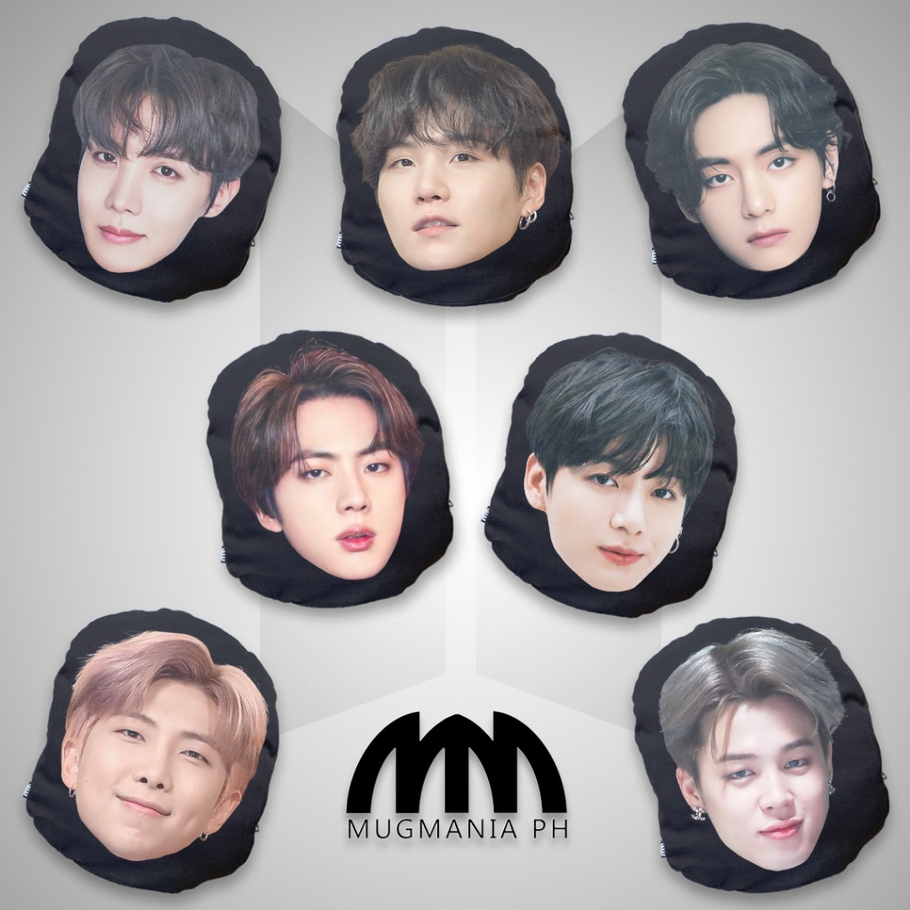 BTS Face Pillow - Mugmania - Bigger Size Pillow Head V1 (15x18.5 inches ...