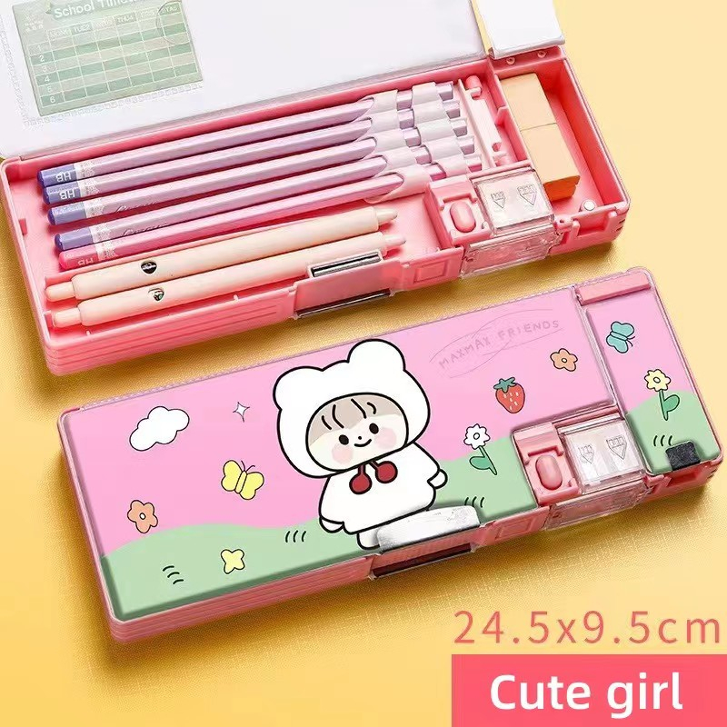 pencil box cartoon pencil box pencil storage multifunctional stationery ...