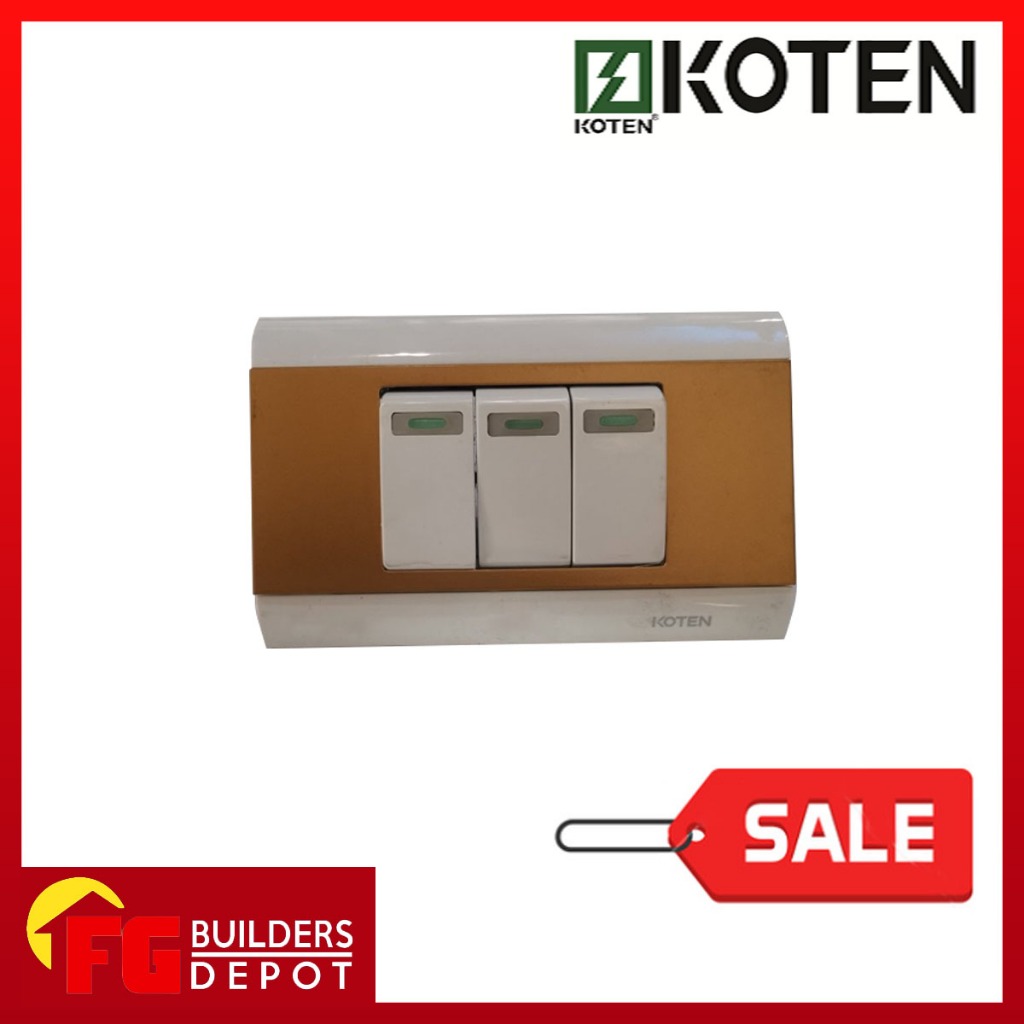 KOTEN 3 GANG SWITCH (SALE) | Shopee Philippines