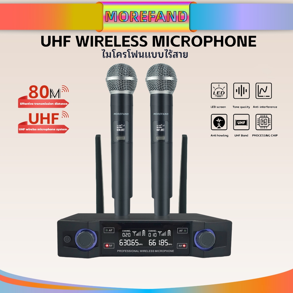 wireless microphone branded Karaoke Mic,UHF wireless mic Clear sound ...