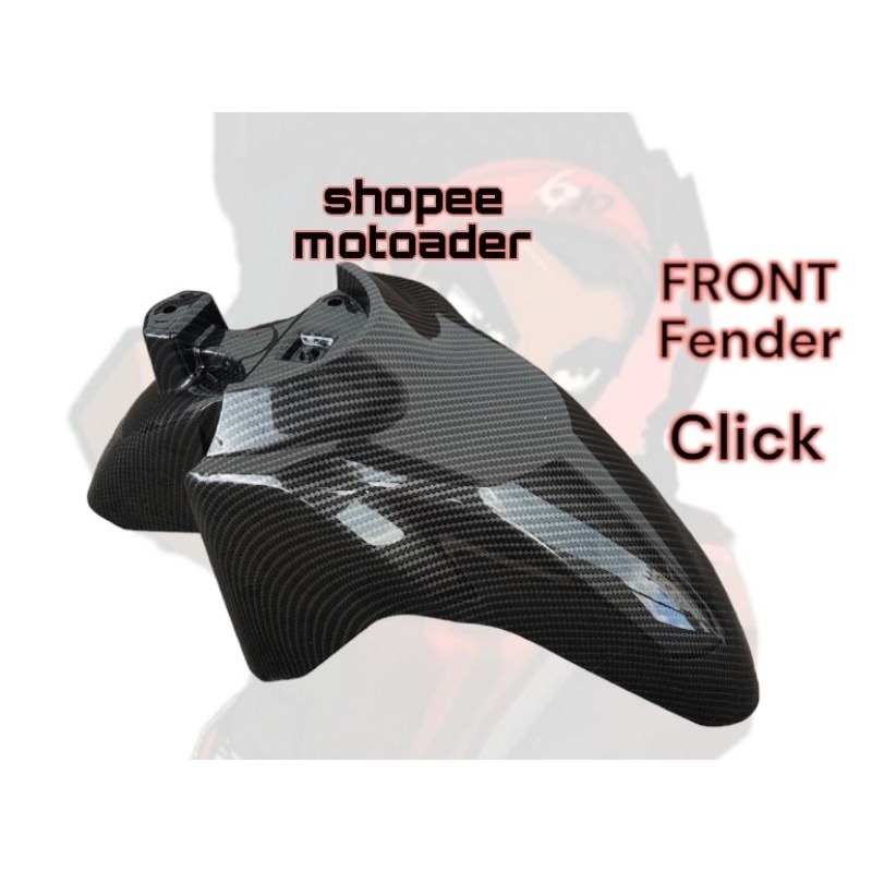 (Rinj Carbon)Honda Click Front fender v2 v3 Honda Click Carbon hydrotip ...