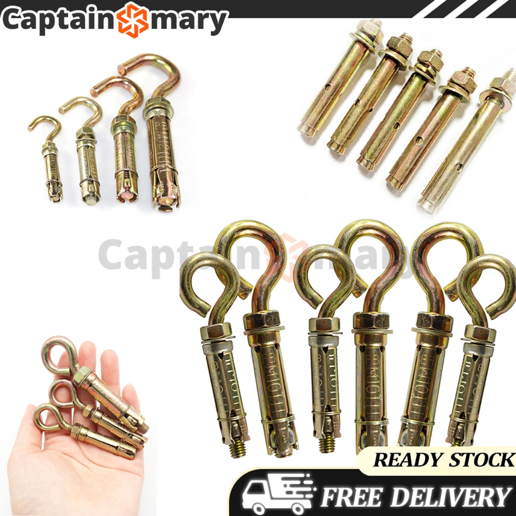 M6 To M12 Heavy Duty Expansion Bolt & Expansion Hook & Expansion Eye | Shopee Philippines