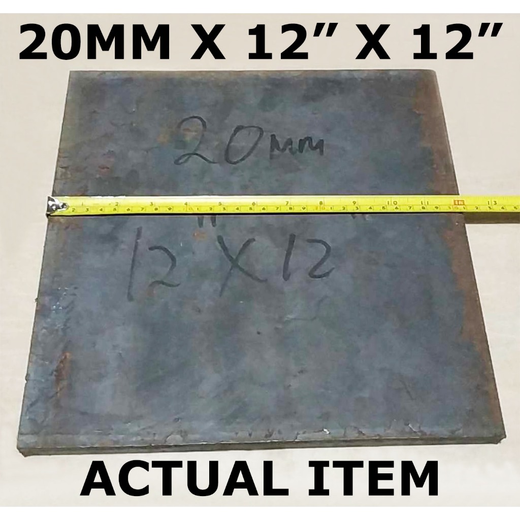 MS BASE PLATE 20MM X 12" X 12" MILD STEEL === BAKAL 20MM X 12" X 12 ...