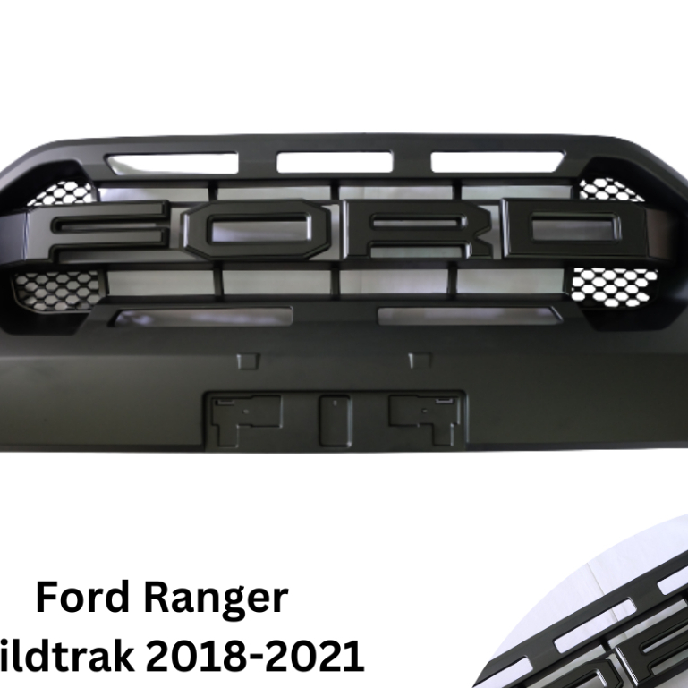 Ford Ranger Wildtrak 2018 to 2022 Raptor Type Front Grill with Black ...