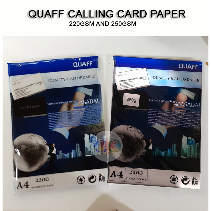 Quaff Calling Card Paper A4 220gsm/ 250gsm | Shopee Philippines