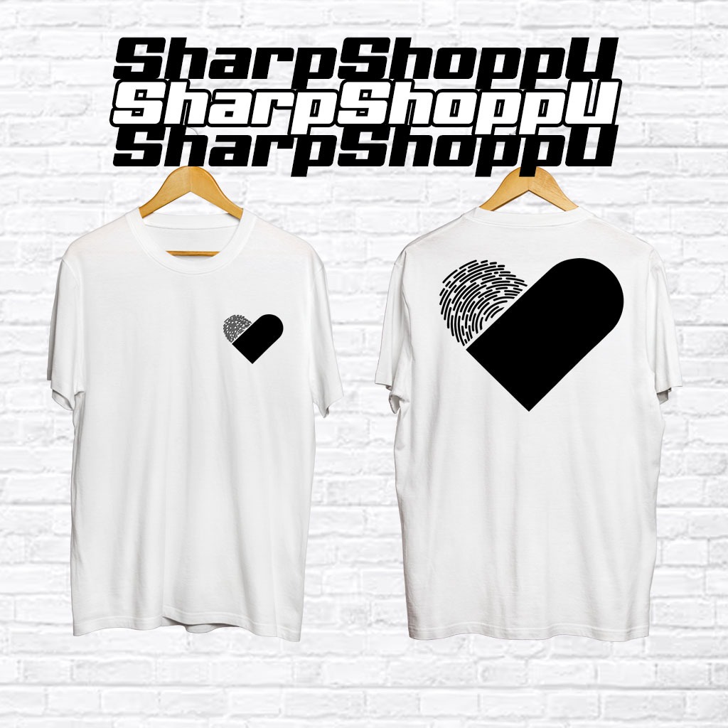 OPPA HEART SIGN FRONT AND BACK SIMPLE PRINT AND DESIGN TEE SHIRT ...