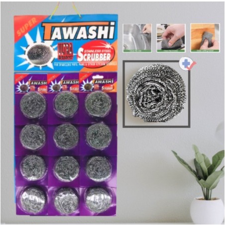 TAWASHI Kitchen Steel Wool Round High expert cleaning Stainless Steel ...