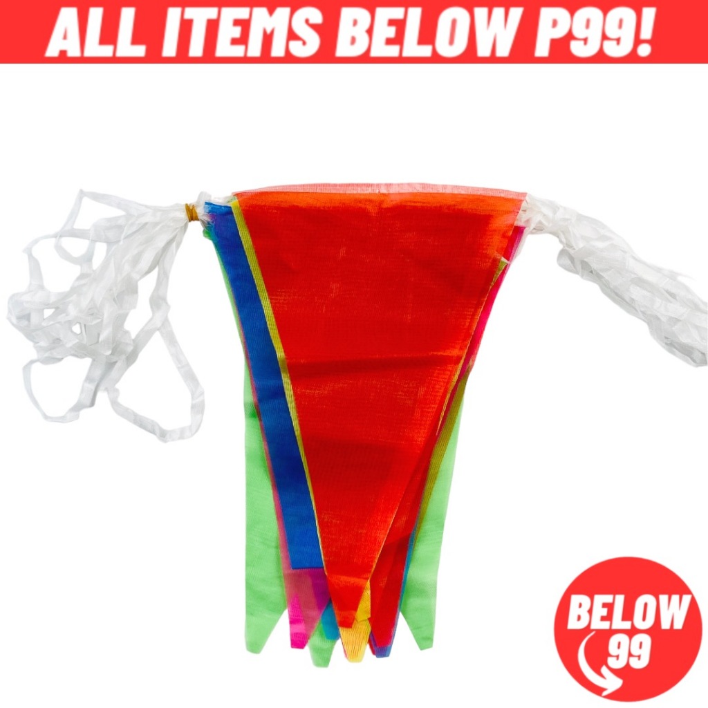 50 Meters Multicolor Festival Banderitas Flags Triangular Fiesta Flags ...