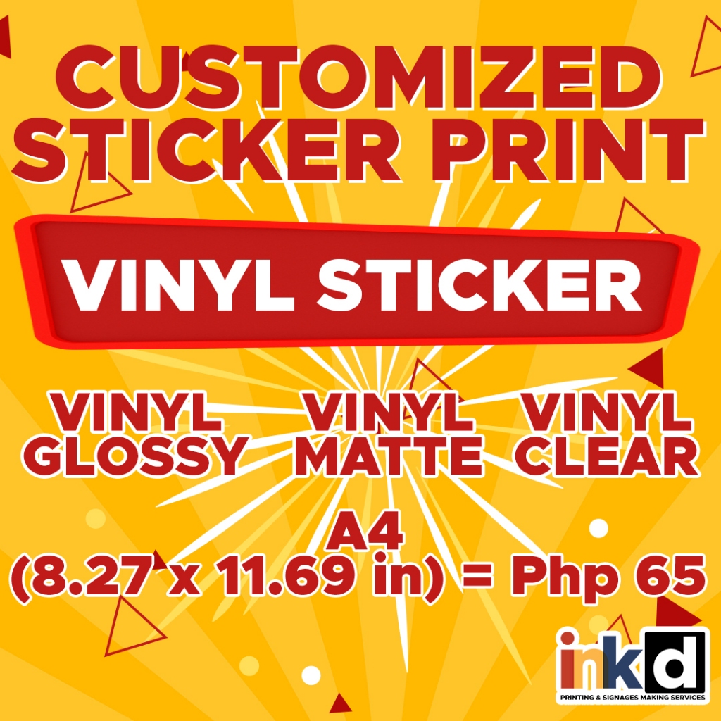 A4 sheet Printable Sticker label, Logo, Souvenirs Customized Quality ...