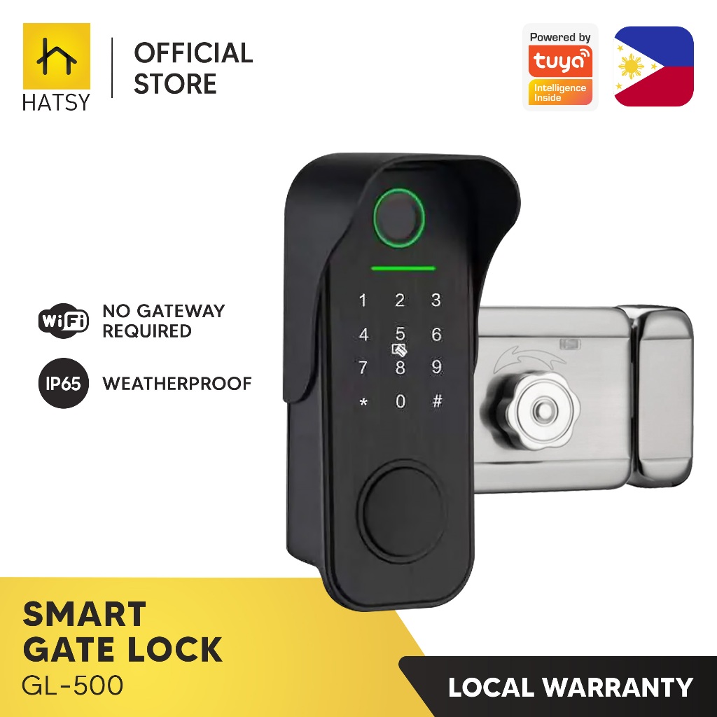 HATSY - WIFI DIGITAL SMART GATE LOCK, FINGERPRINT, PASSCODE, (NO ...