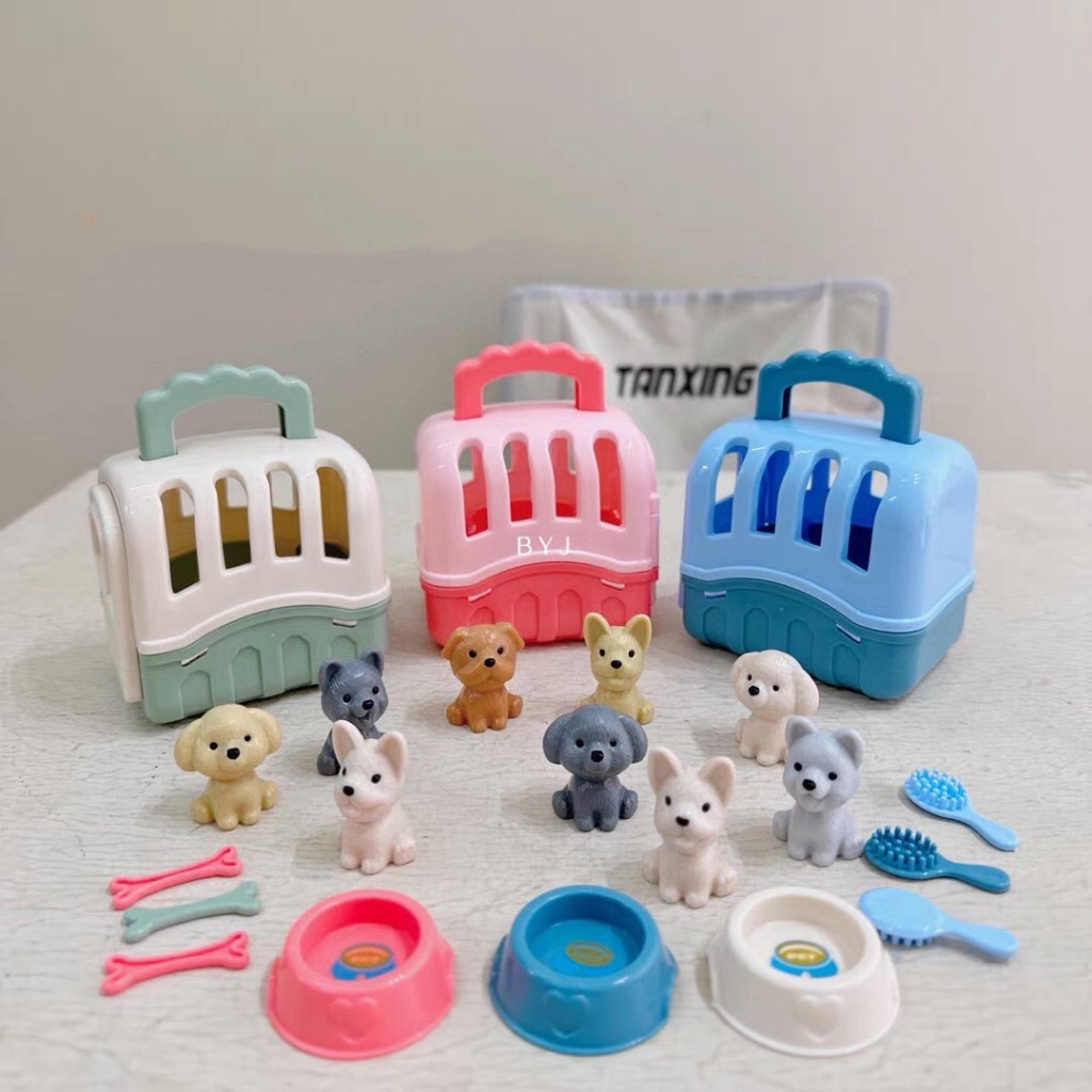 Play House Girl Toys Dog Cage Pet Cage Toys Scene Toys | Shopee Philippines