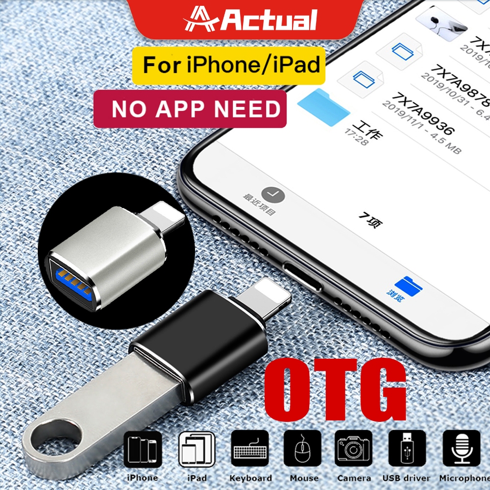 Actual OTG to USB Adapter USB Flash Disk Mobile For IOS 3.0 Converter ...