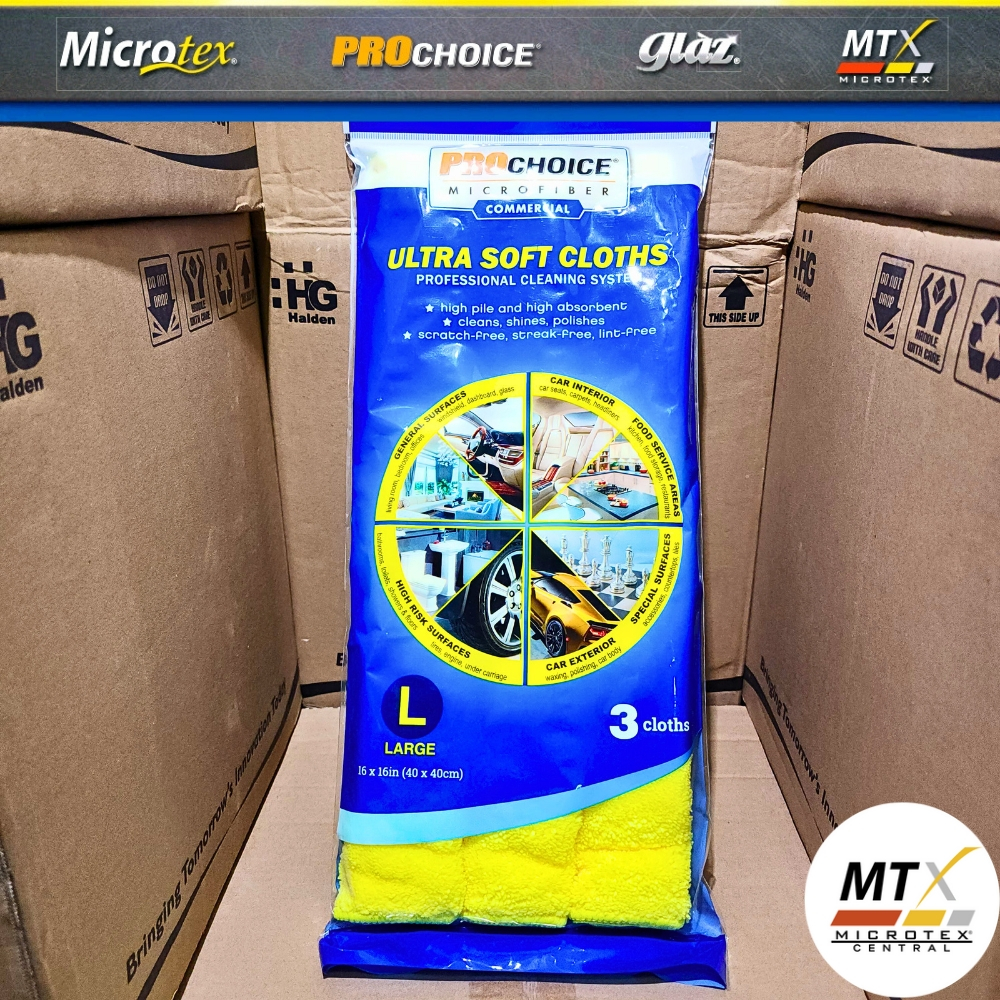 Microtex MTX Prochoice ULTRA SOFT Microfiber cloth 3pcs | Shopee ...