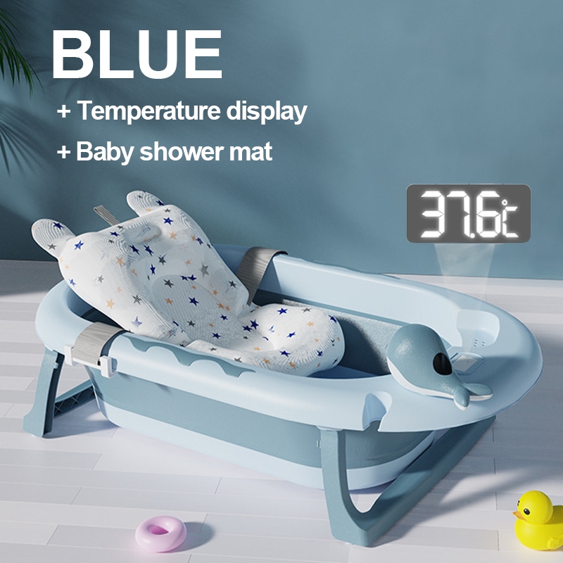 Dolphin Baby Foldable Baby Bath Tub With Net Kids Bathing Tubs Non-Slip ...