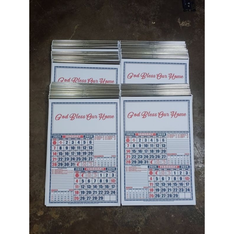 A3 Size - 6 pages 2025 Commercial Calendar with metal clip - Customized ...