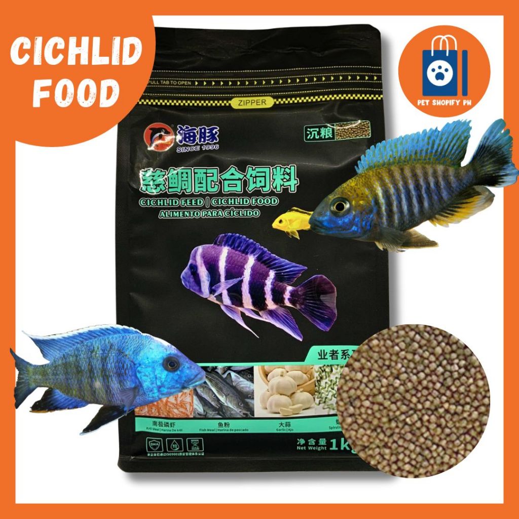 Porpoise Cichlid Feed Pellet Cichlid Fish Food 1kg Sinking Pellet ...