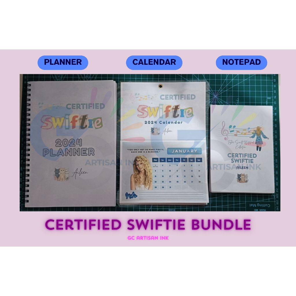 CERTIFIED SWIFTIE BUNDLE (TAYLOR SWIFT NOTEPADS, TAYLOR SWIFT PLANNER ...