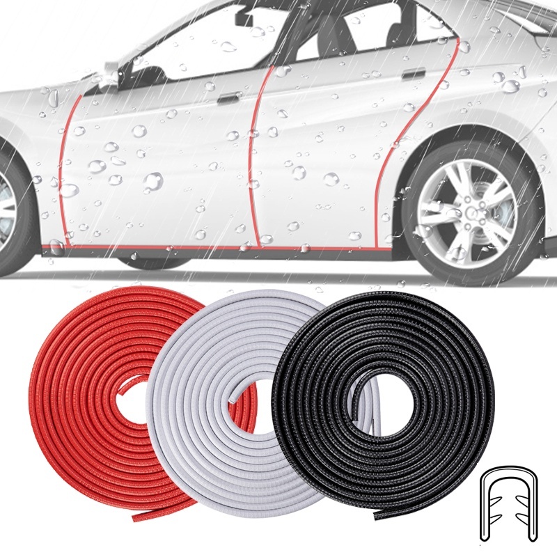 Universal 5M Car Door Edge Scratch Protector Strip Sealing Guard Trim Automobile Door Stickers ...