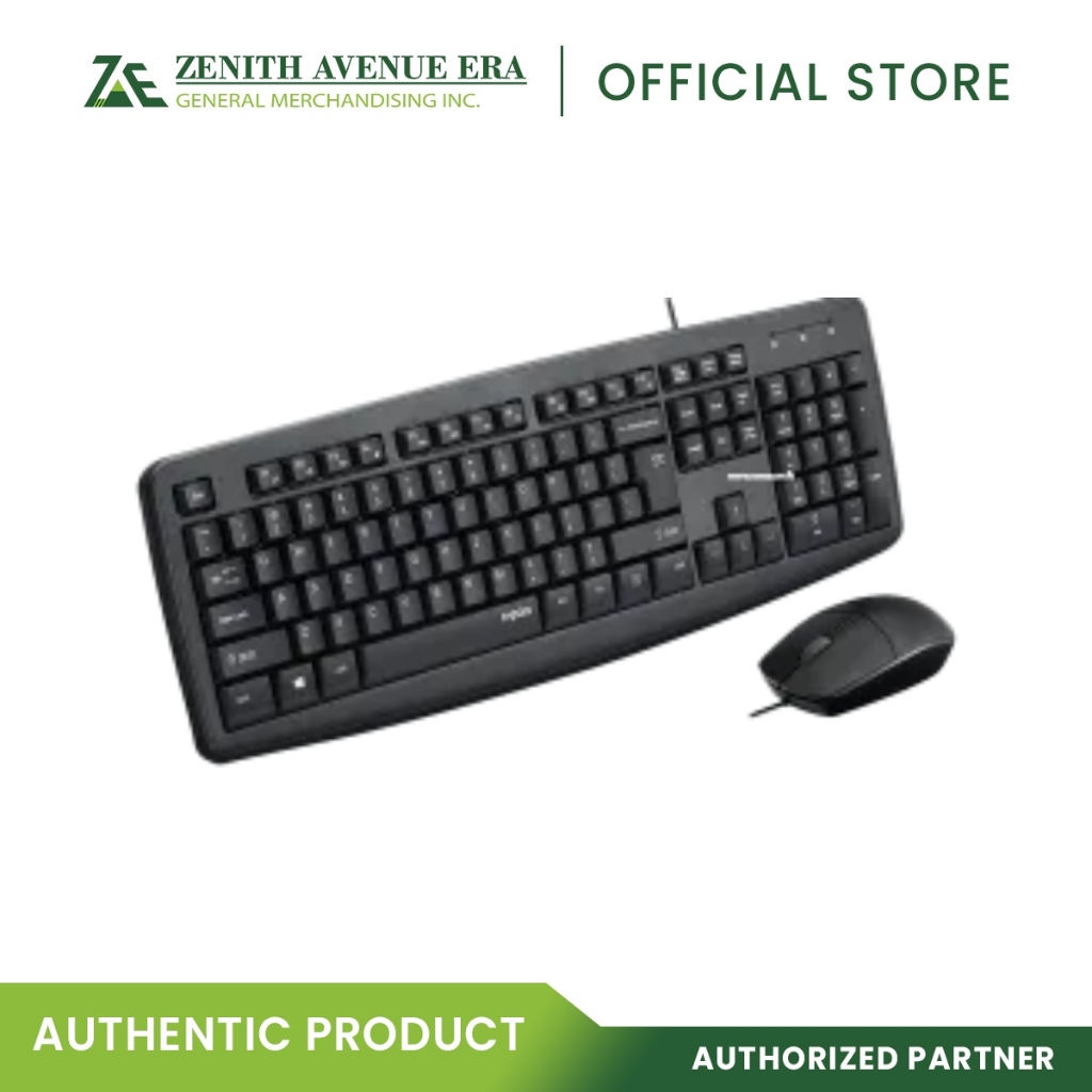 Rapoo Nx1600 Wired Optical Keyboard And Mouse Shopee Philippines