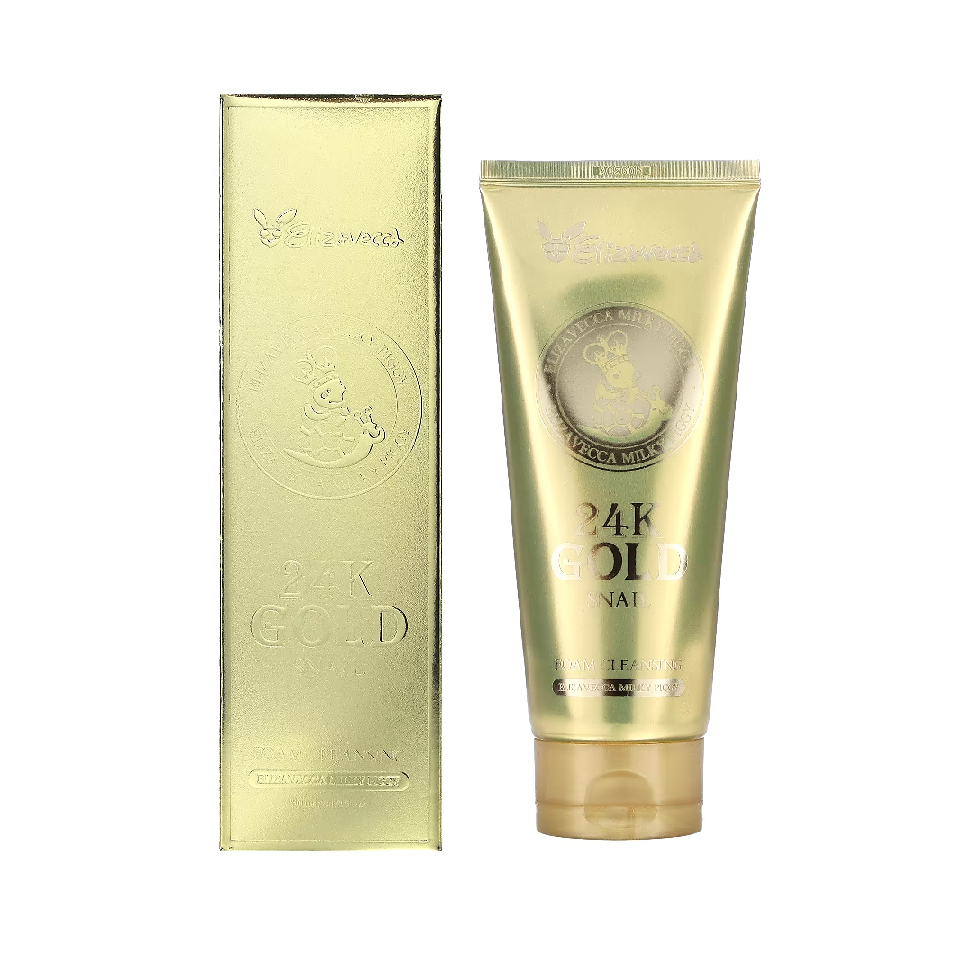 Eli za vecca Milky Piggy 24k Gold Snail Foam Cleansing, 6.09 fl oz (180 ...