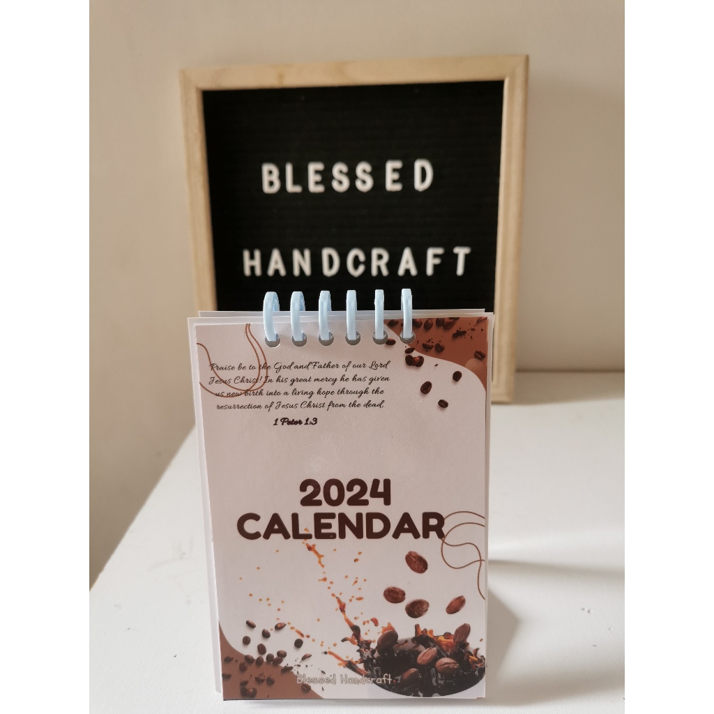 2024 Mini Desk Calendar / Size A6 / Design (Coffee) | Shopee Philippines