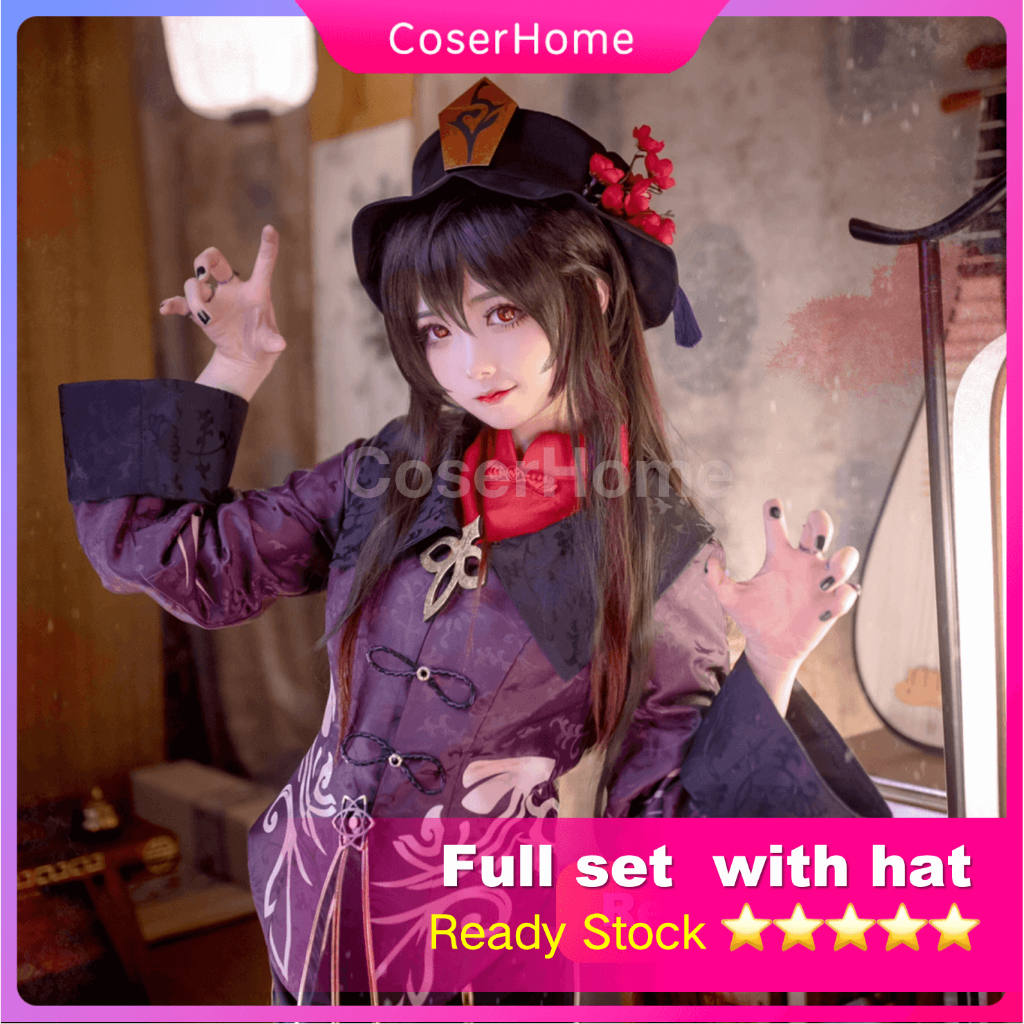 Full Set Genshin Impact Hu Tao Costume for Women Kids Adult Hutao ...