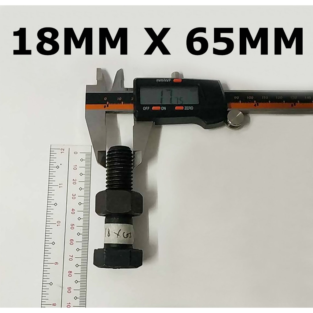 HT BOLT 18MM X 65MM WITH 1 PIECE NUT HI TENSILE ...