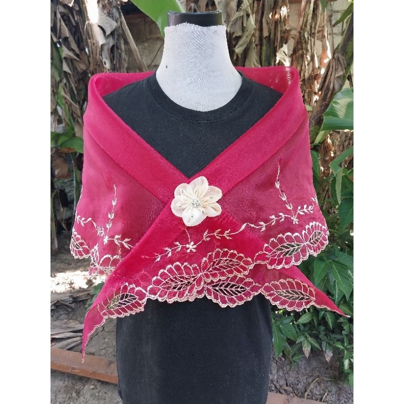 ALAMPAY FILIPINIANA LEAF DESIGN (EMBROIDERED WITH FREE BROOCH INCLUDED ...