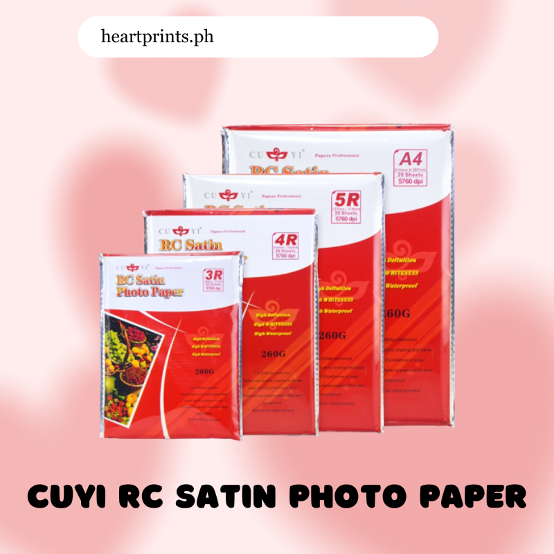 CUYI RC Rough Satin Inkjet Photo Paper 260gsm A4 || 5R || 3R & 4R Size ...