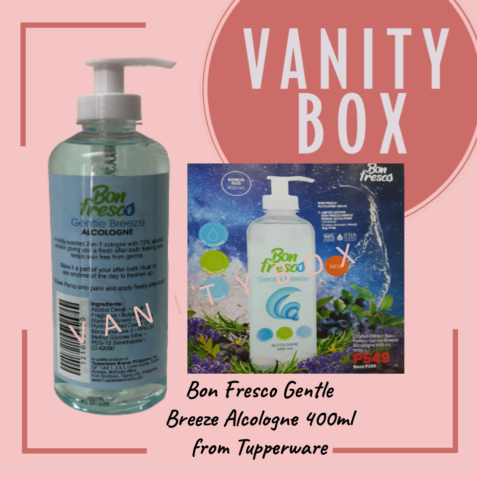 BON FRESCO ALCOLOGNE 400ml By Tupperware | Shopee Philippines