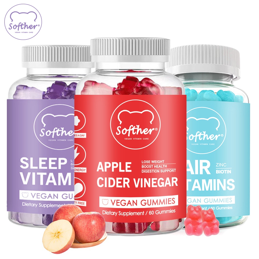 Softher Apple Cider Vinegar Gummies Weight Control Collagen Gummies ...