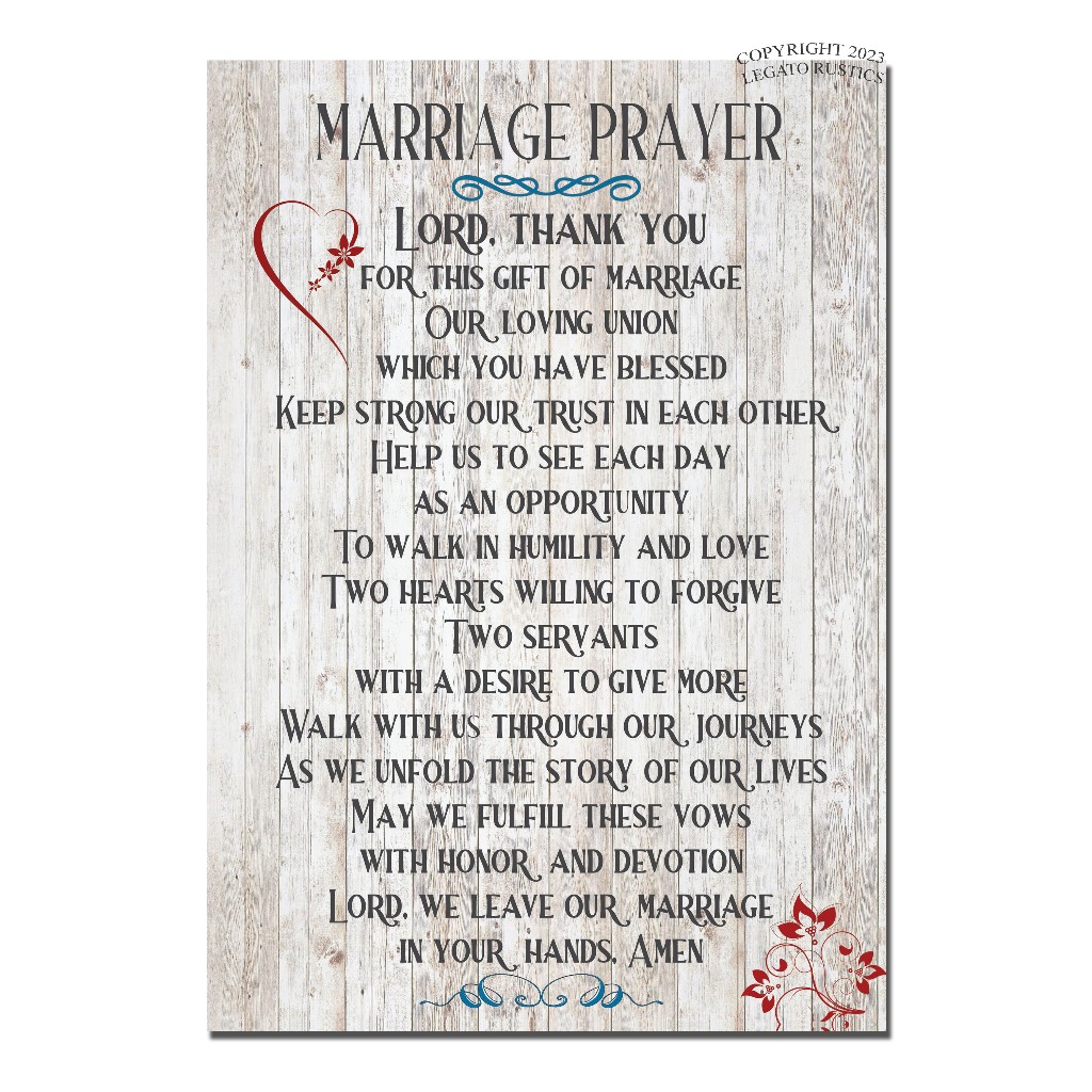 All Marriage Wedding Wall Home Wood Decor Bible Verse Sign Prayer Rules ...