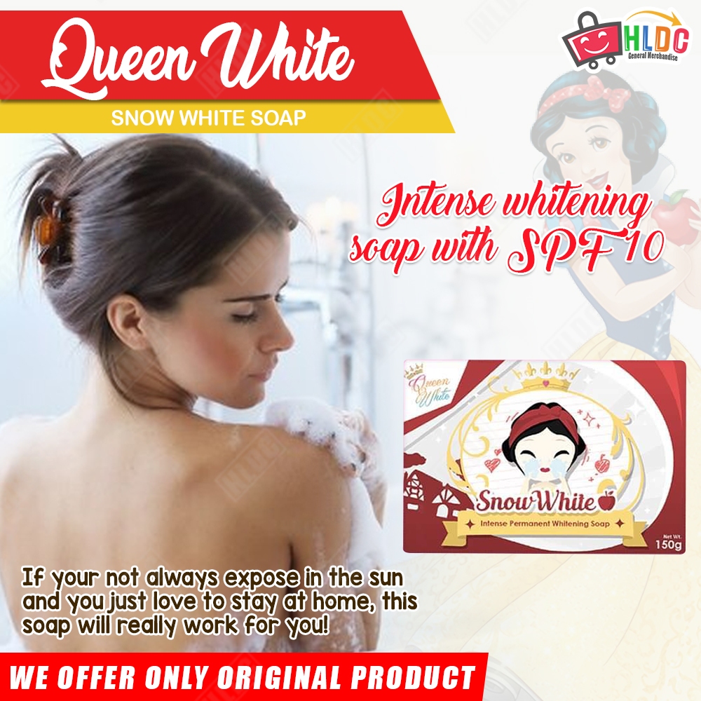 Queen White Snow White Soap 135g Intense Permanent Whitening, Anti Acne ...