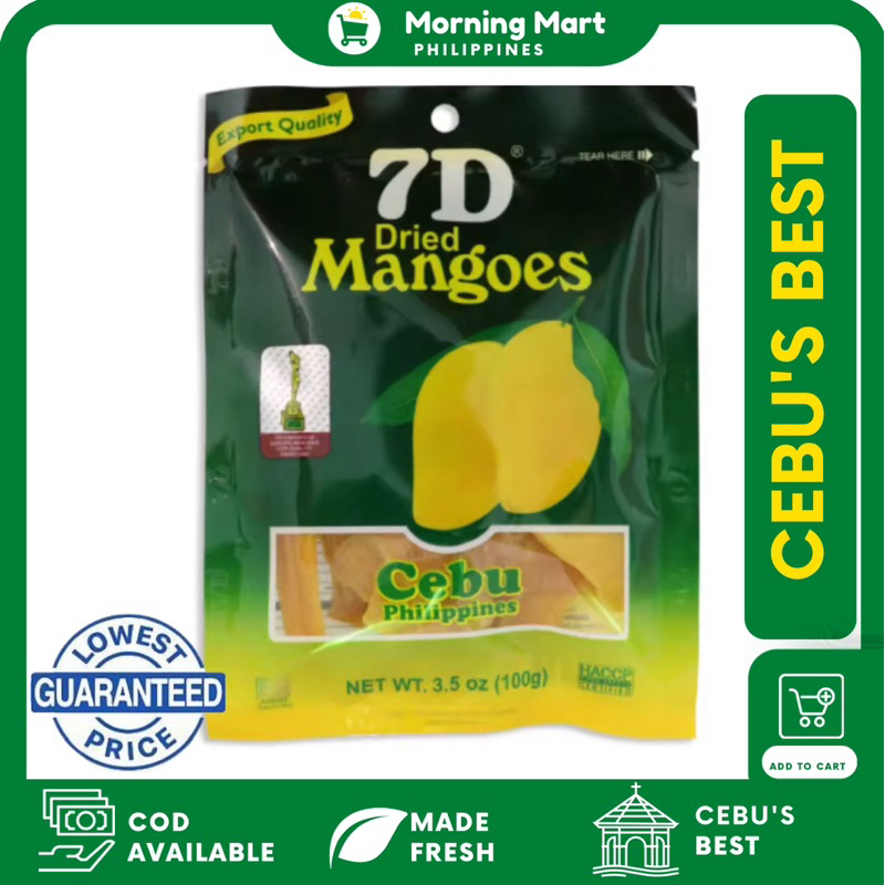7D Dried Mangoes 100 grams from Cebu | Shopee Philippines