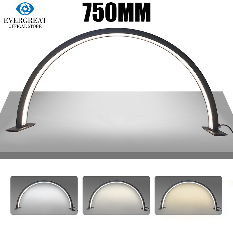 750MM Arch Beauty Light Table Nail Lamp 39W LED Half Moon RIng Light ...