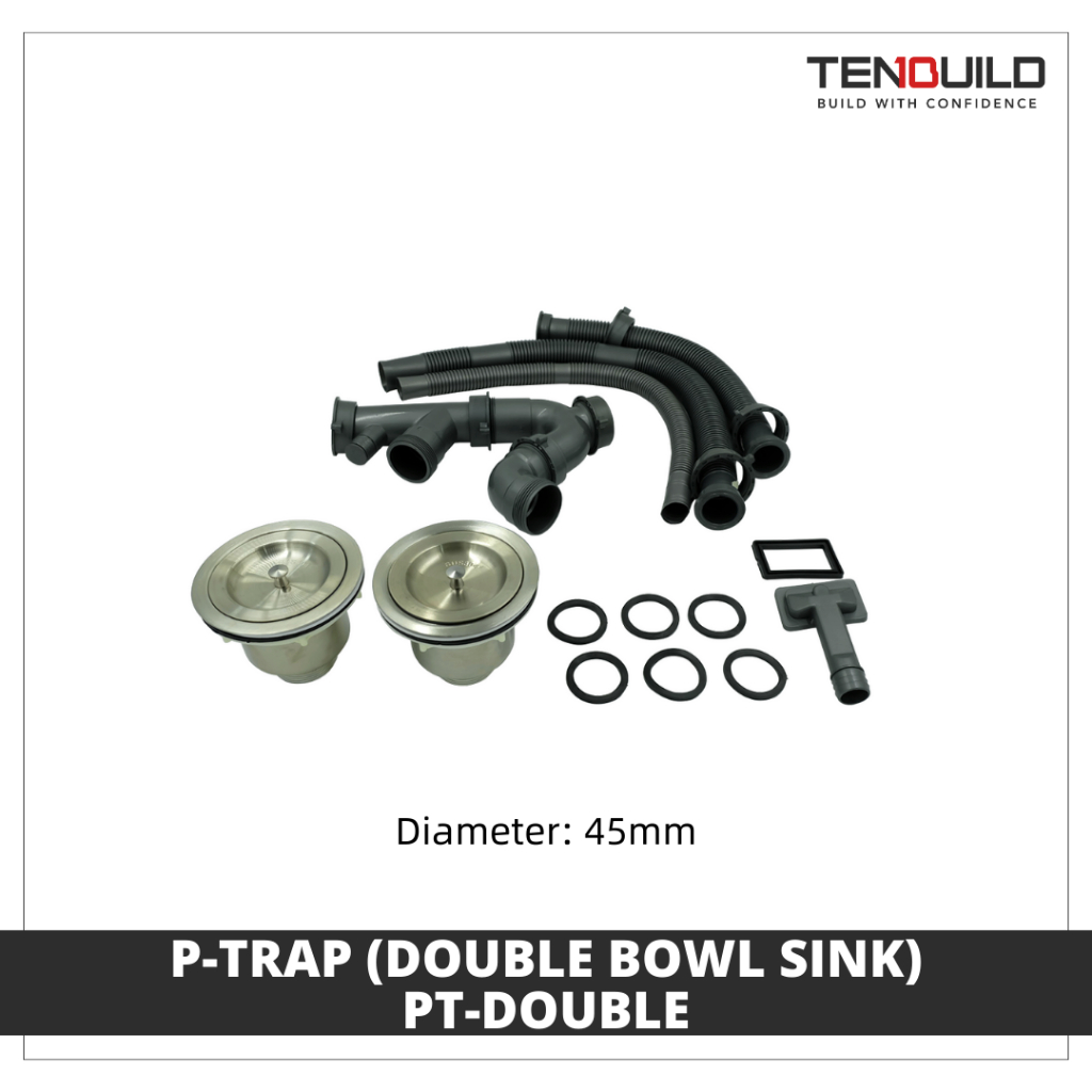 Tenbuild P-Trap (Double Bowl Sink) | Shopee Philippines