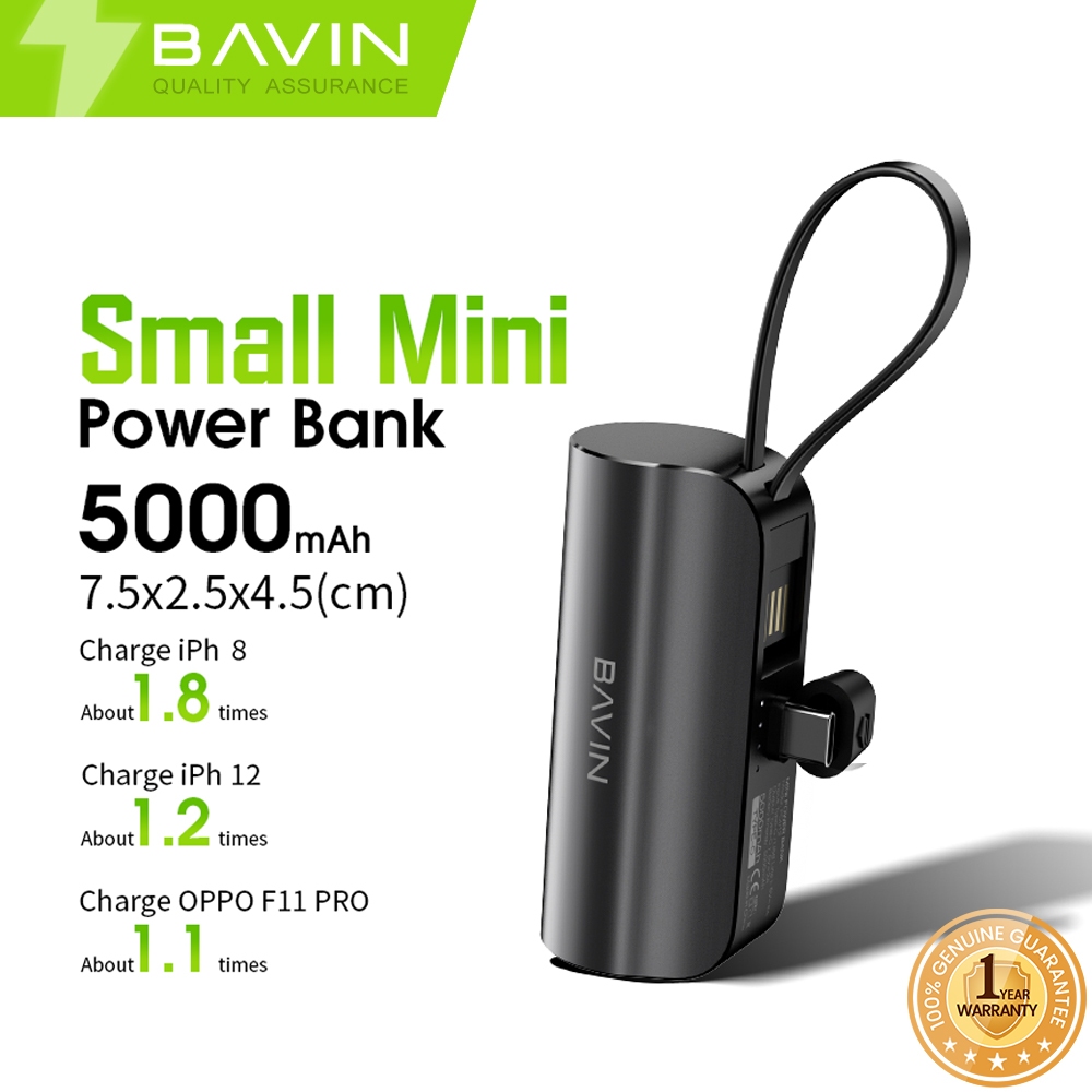 BAVIN PC012 / PC013 5000mAh Mini Fast Charging Portable Power Bank ...