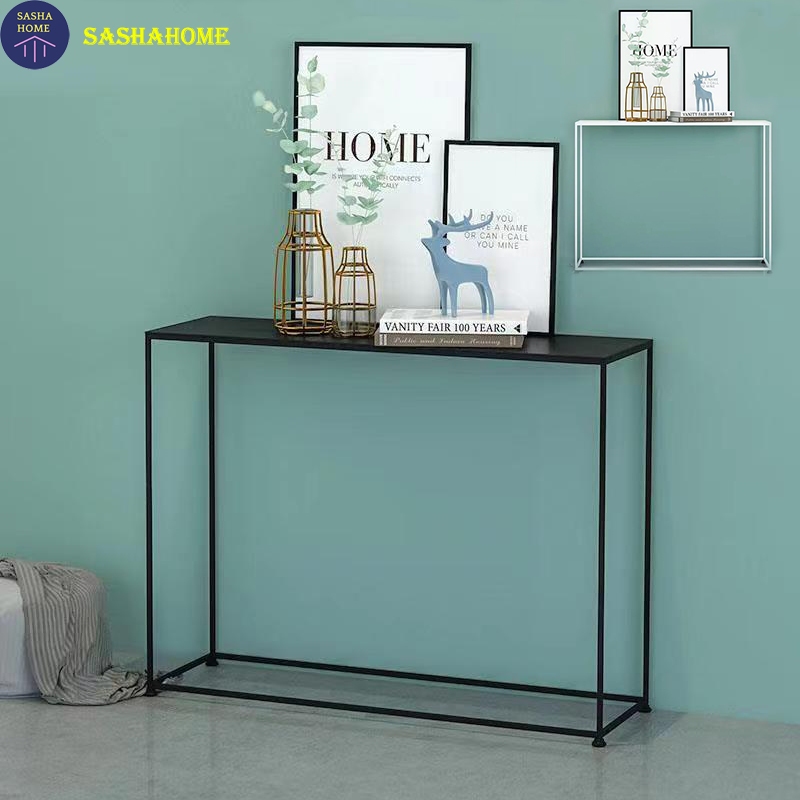 Console Table Iron Corner Table Corridor Entrance Table Display Shelf ...