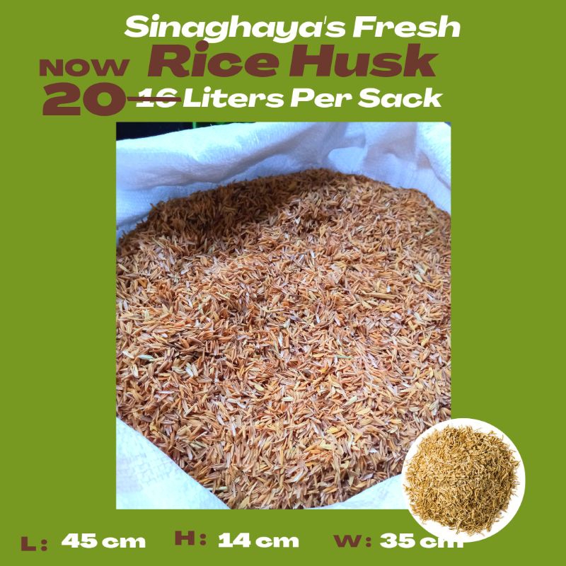 Ipa ng Palay Rice Hull 20 Liters Per Sack | Fresh Rice Husk per ...