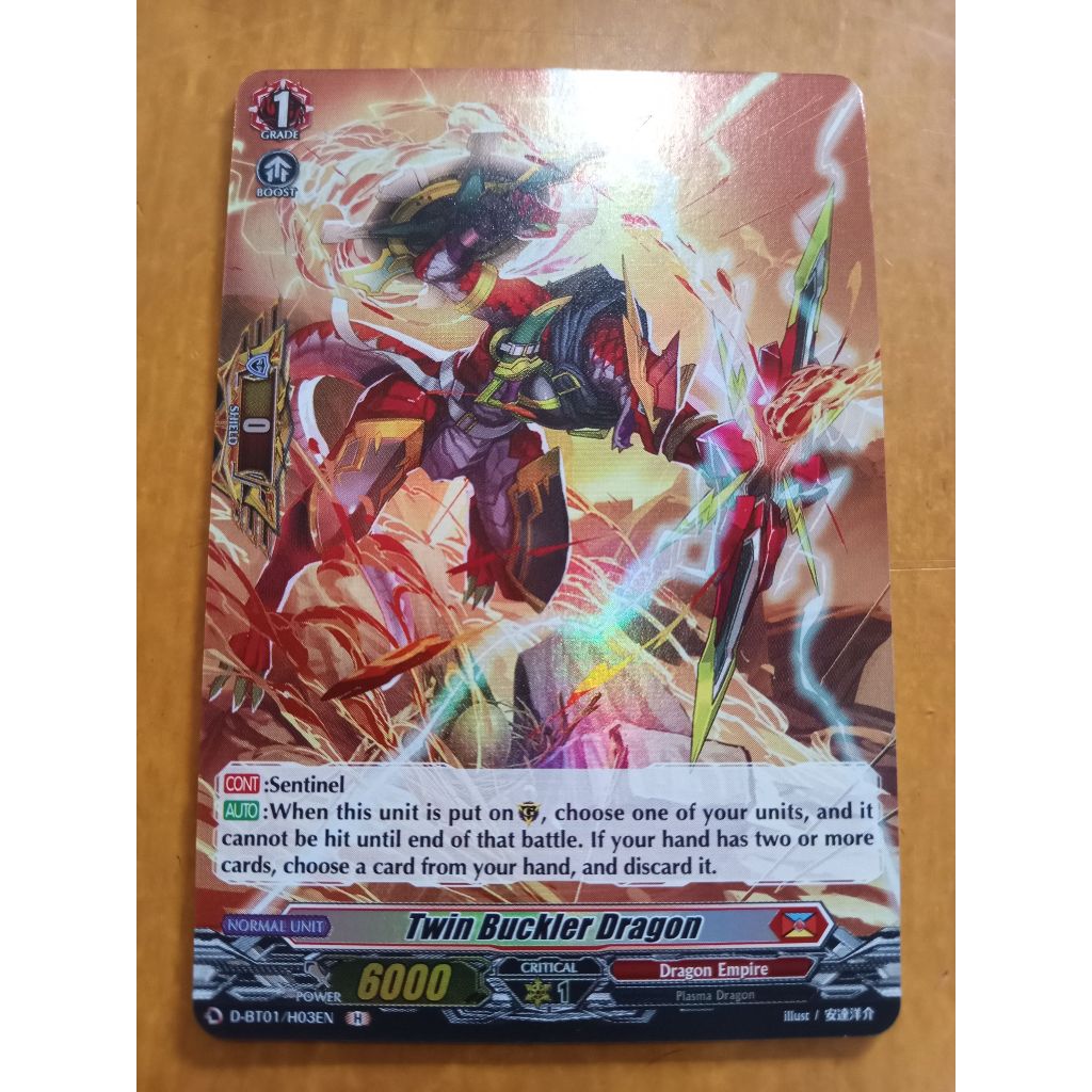 CFV Twin Buckler Dragon H Holo Sentinel D-BT01 Cardfight Vanguard English Dragon Empire | Shopee ...