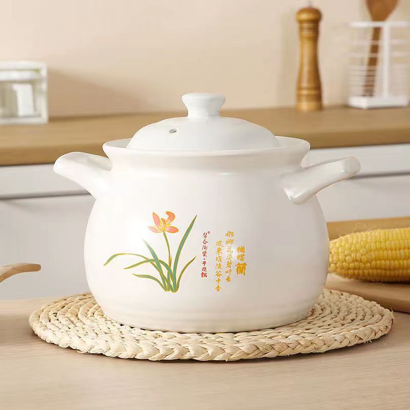 Casserole, high temperature large capacity ceramic pot, open flame soup ...