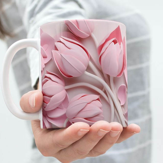 (1) TULIP MUG WRAP DESIGN WITH FREE MUG WINDOW BOX | Shopee Philippines