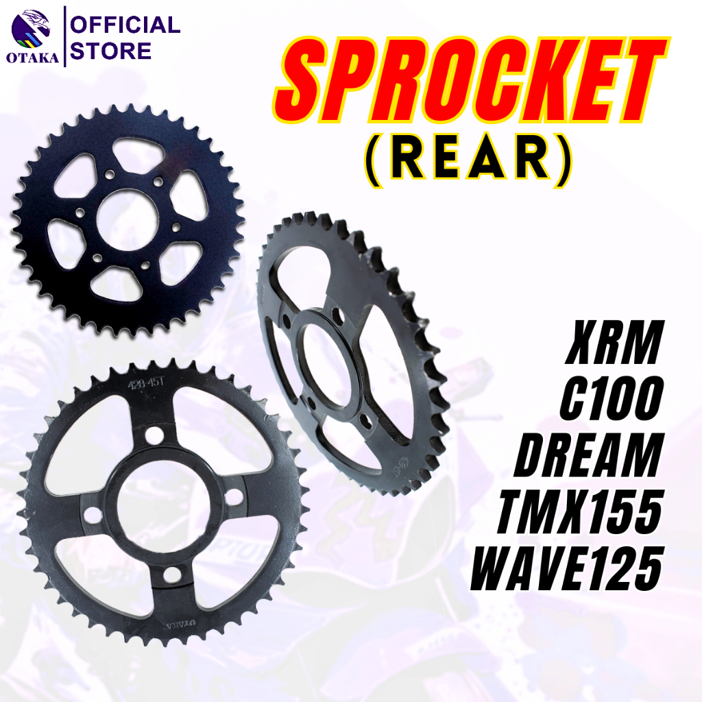 OTAKA SPROCKET FOR MTORCYCLE - TMX155 / XRM / WAVE 125 / C100 / DREAM ...