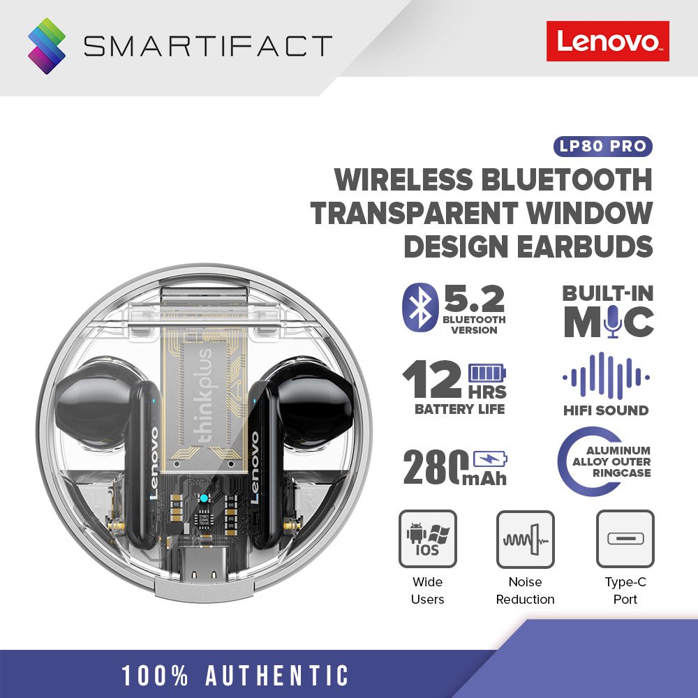 Lenovo Original LP8 Pro TWS Wireless Bluetooth 5.2 Headphones HiFi Stereo Wireless Earphones ...