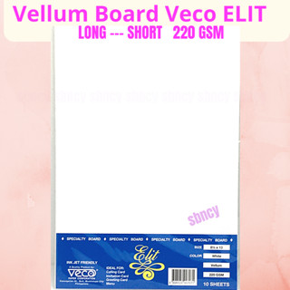 Veco Vellum Board 220 gsm White 100 pcs per ream Long and Short Elit ...