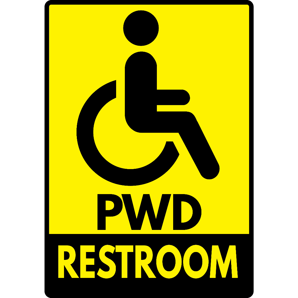 PWD Restroom Door Signs for Household and Company Use Safety Signs ...