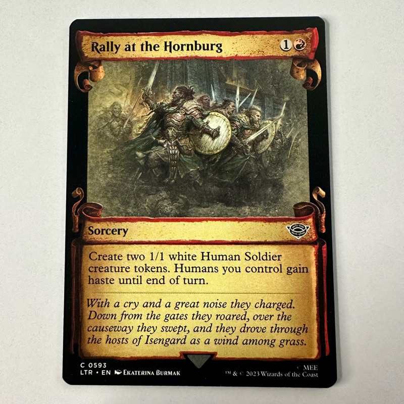 RALLY AT THE HORNBURG | LTR THE LORD OF THE RINGS | SORCERY | RED | MTG ...