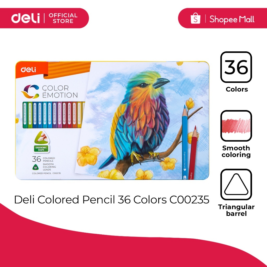 Deli C00235 Colored Pencil 36 Colors | Shopee Philippines