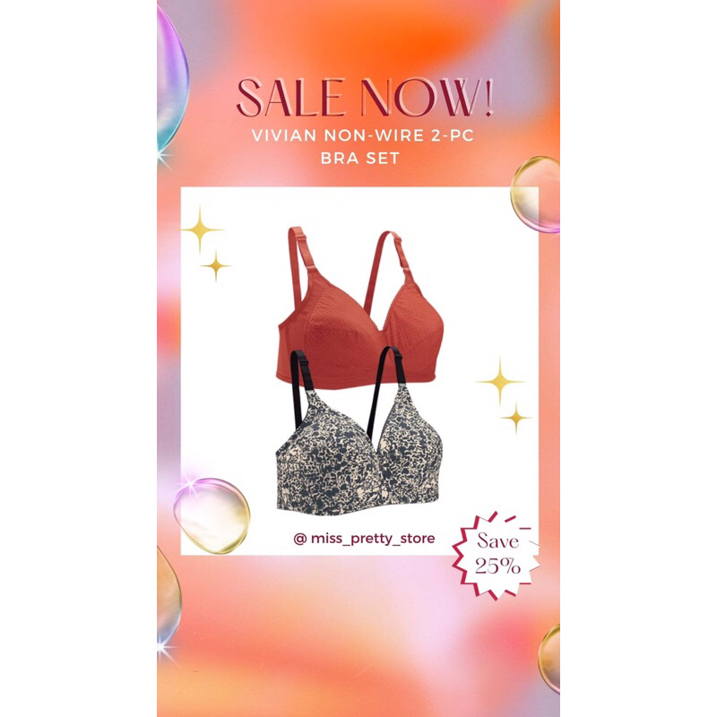 Avon vivian non-wire 2-pc bra set | Shopee Philippines