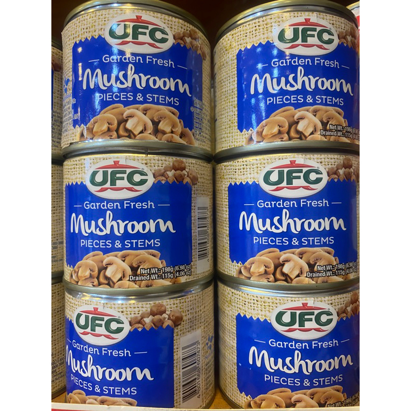 UFC Garden Fresh Mushroom pieces and stems 198grams | Shopee Philippines